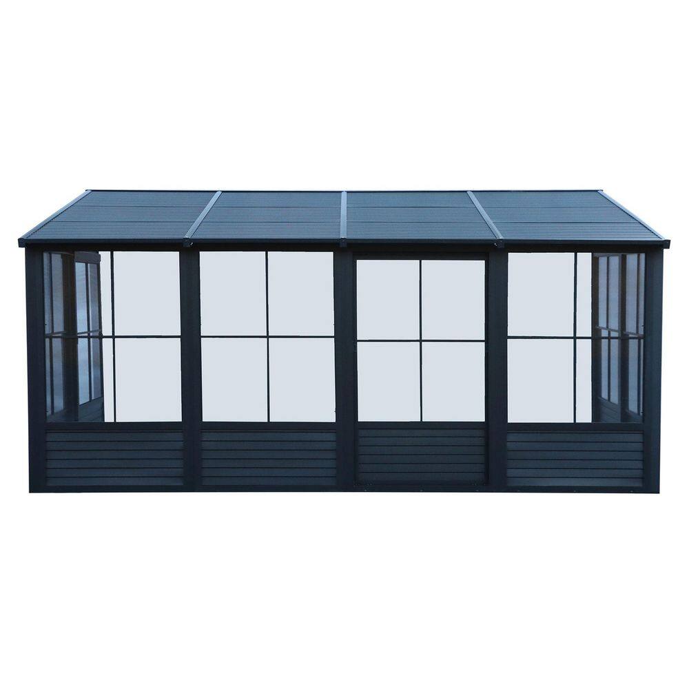Gazebo Penguin Florence-Wall Mounted Solarium 8 ft. x 16 ft. Metal Roof ...