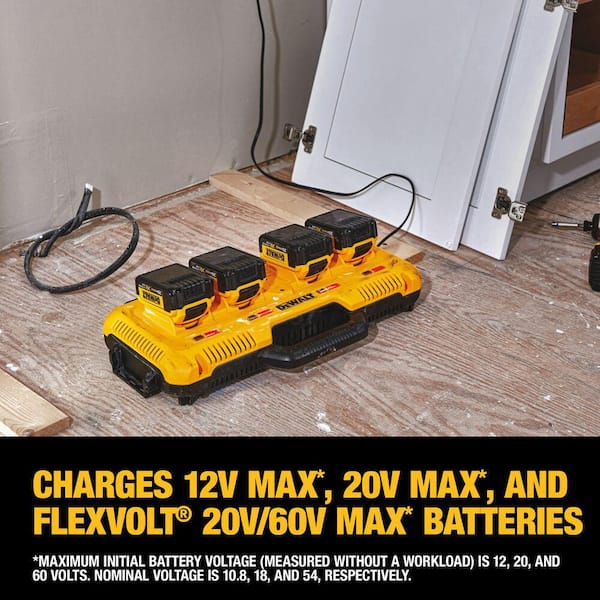 DEWALT 12V 20V 60V MAX 4 Port Lithium Ion Battery Charger DCB104 The Home Depot