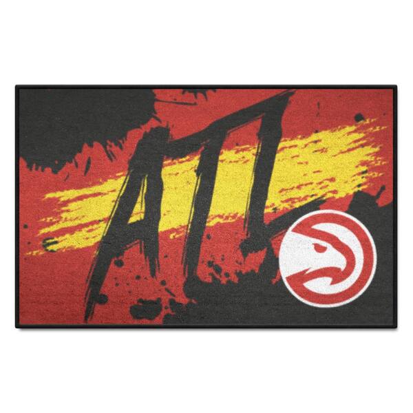 FANMATS Atlanta Hawks Red Slogan 19 in. x 30 in. Starter Mat Accent Rug ...