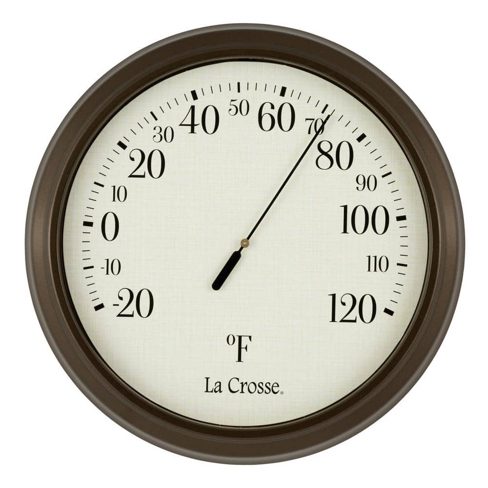 La Crosse 8 in. Round Dial Analog Thermometer 104-108 - The Home Depot