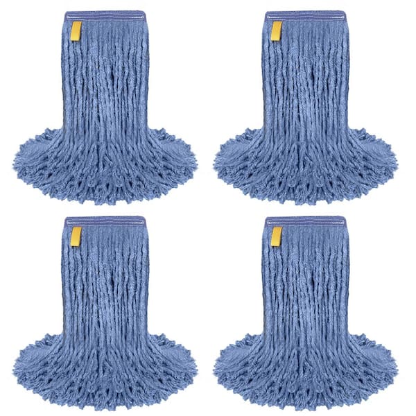 BISON LIFE 1.25 in. Cut End String Mop Blended Mop Head Refill 16 oz ...