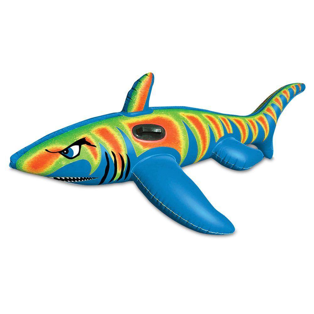 Poolmaster Shark Super Jumbo Swimming Pool Float-81765 - The Home Depot