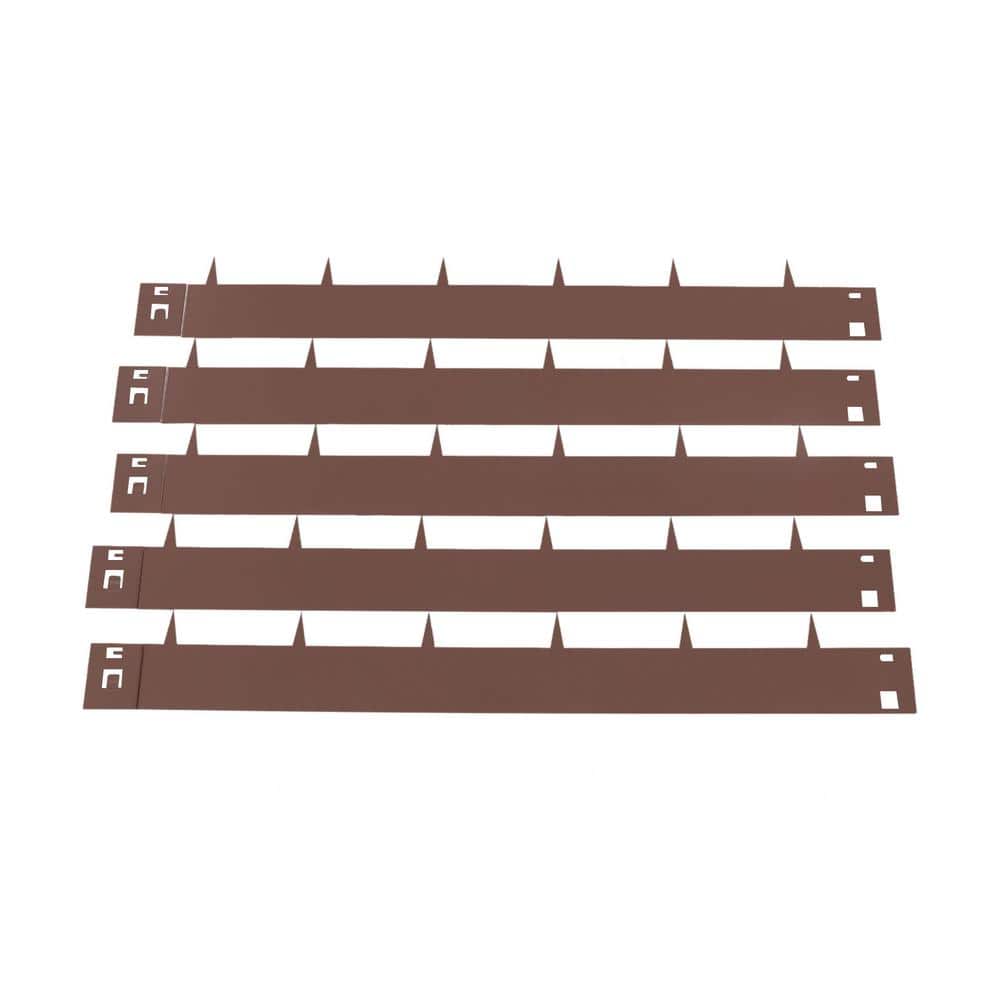 YIYIBYUS 39 in. x 3 in. x 0.071 in. Brown Steel Landscape Edging Garden ...