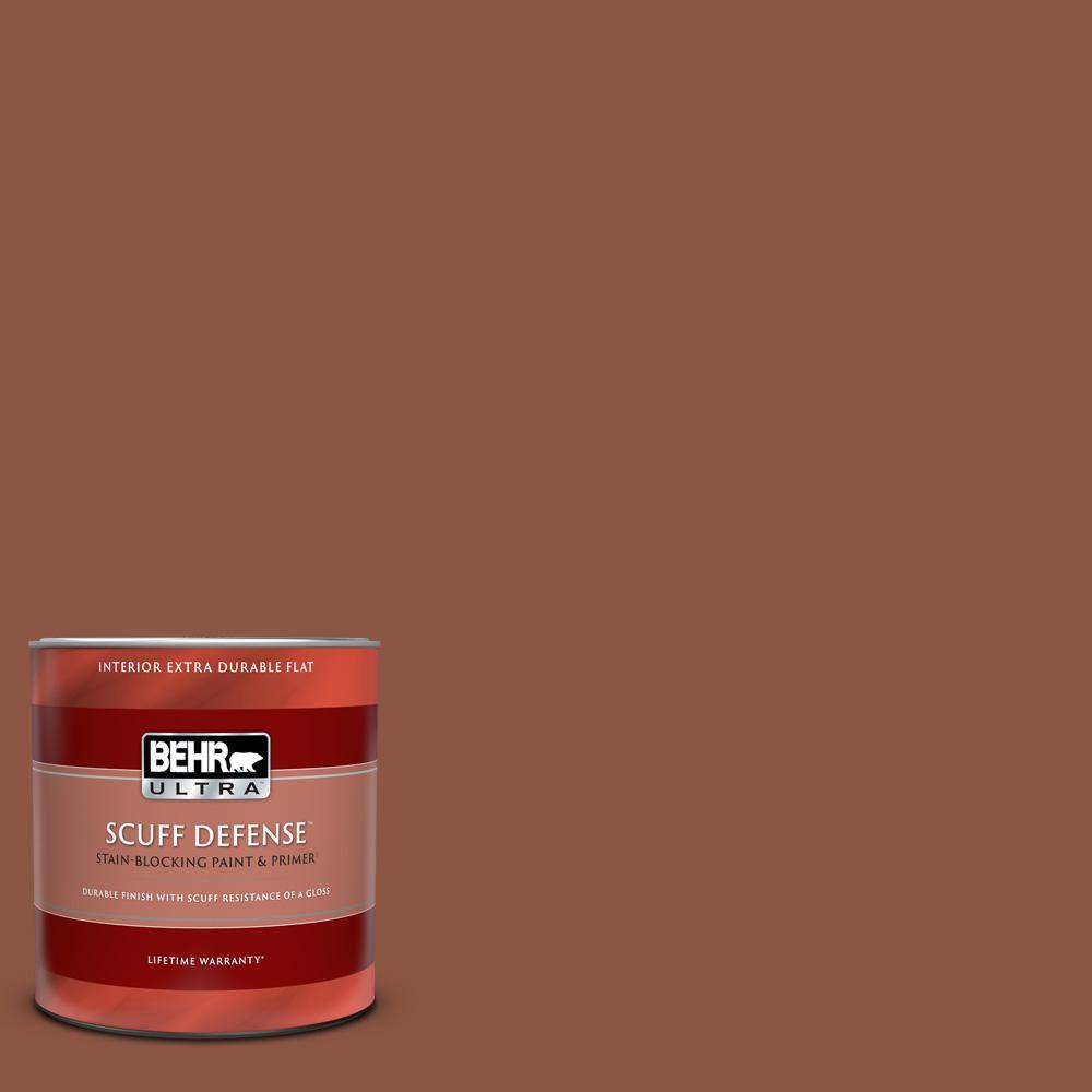 BEHR ULTRA 1 qt. #S180-7 True Copper Extra Durable Flat Interior Paint ...