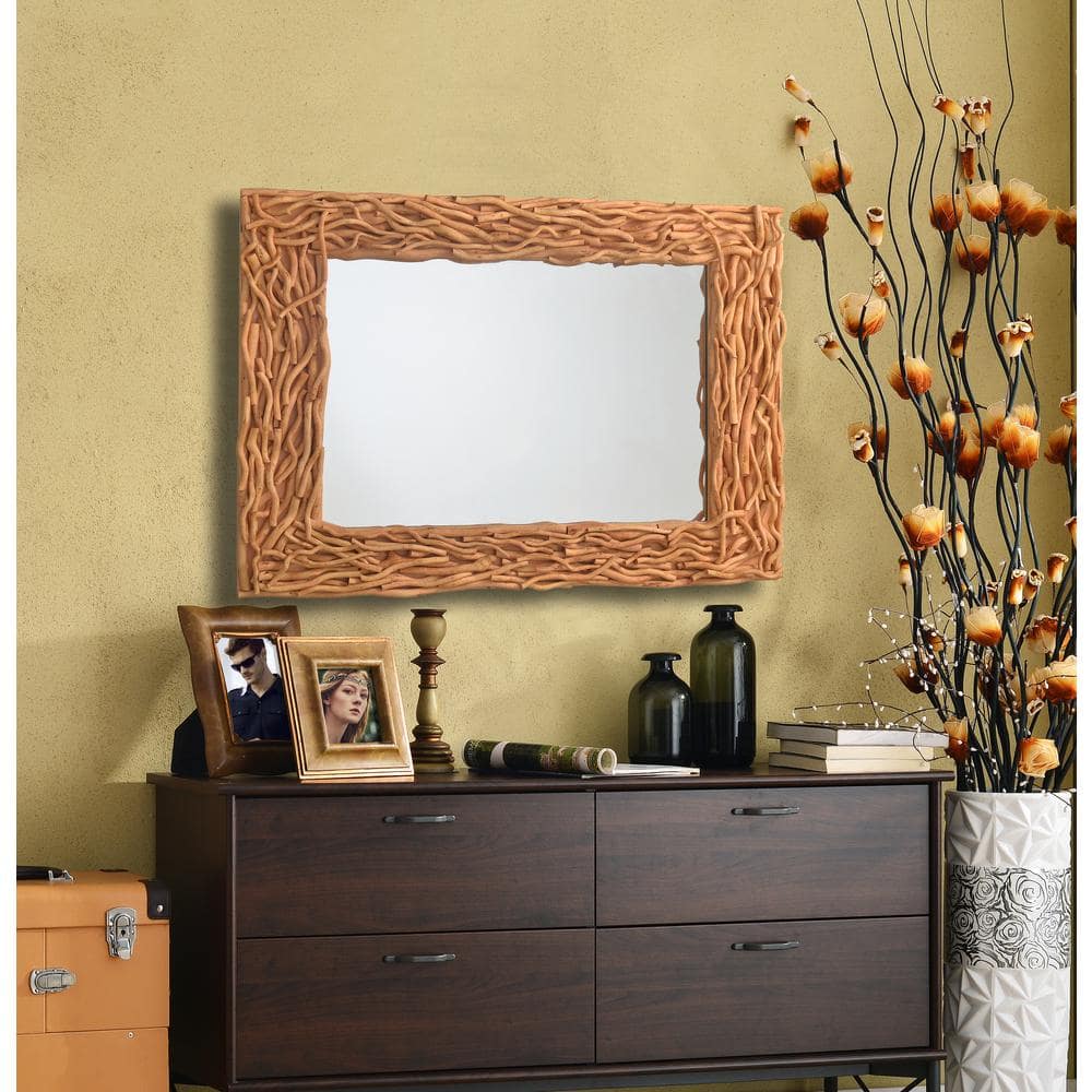 Kenroy Home Thistle Rectangular Tree Branch Decorative Wall Mirror ...