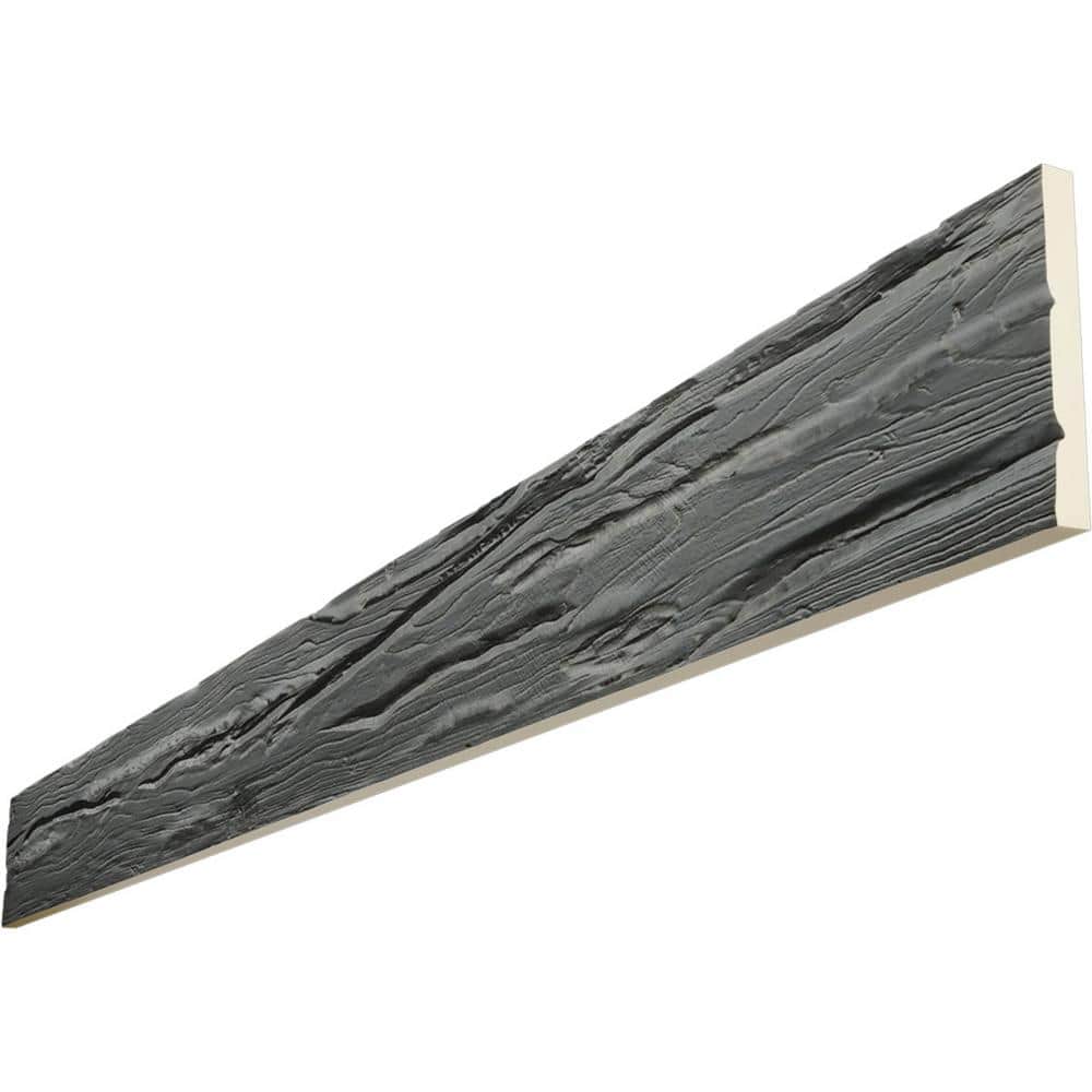 Ekena Millwork Endurathane 1 in. H x 8 in. W x 12 ft. L Riverwood Slate ...