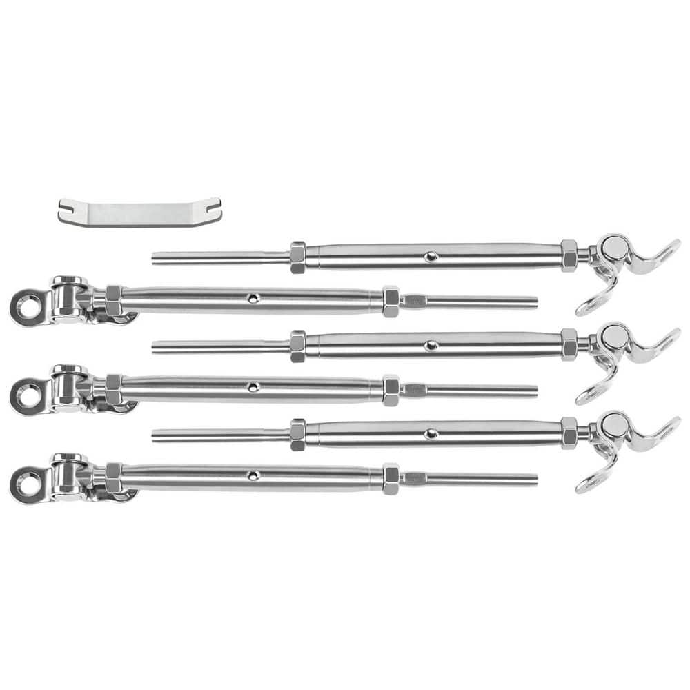 Afoxsos 1/8 T316 Stainless Steel Cable Railing Hardware Kit Swage ...