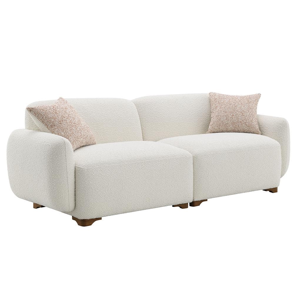 Acme Furniture Darius 35 in. Round Arm Fabric Rectangle No Additional ...