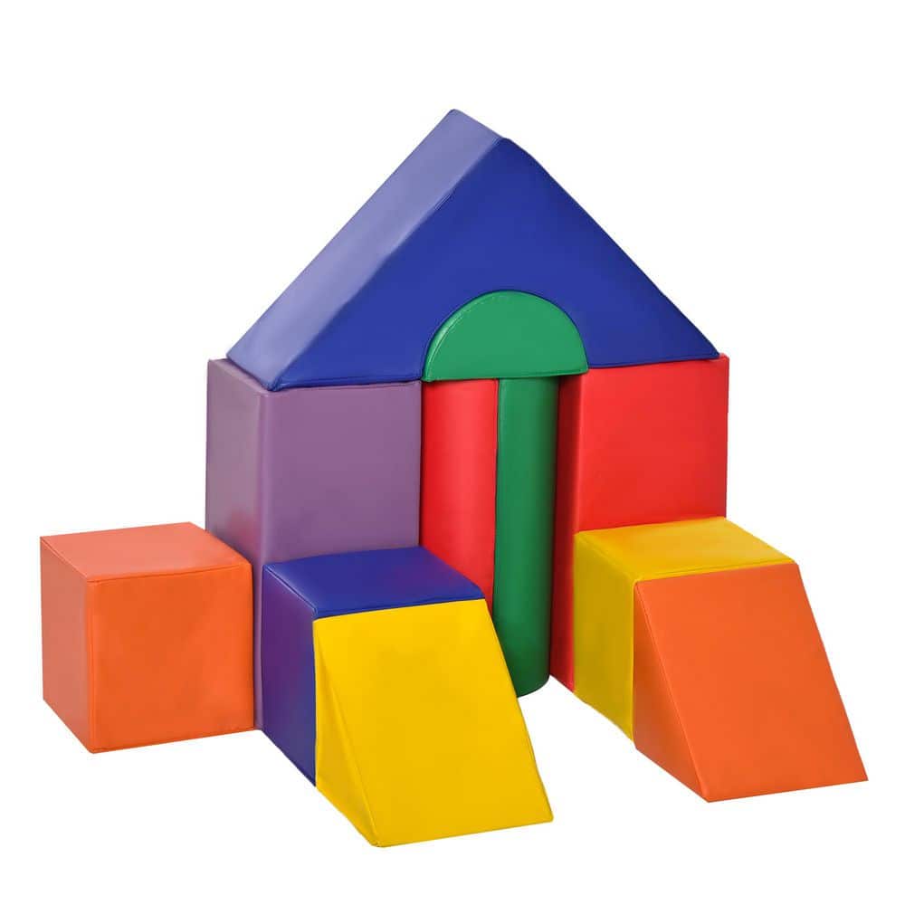 Multicolor 11-Piece Baby Soft Foam Play Set, Climb and Crawl Activity ...