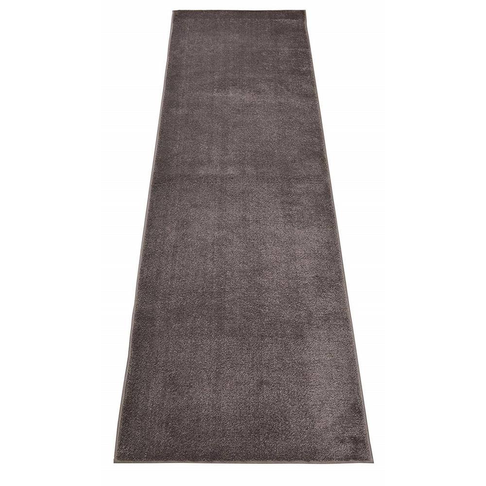 RugStylesOnline Euro Solid Grey 26 in. Width x Your Choice Length ...