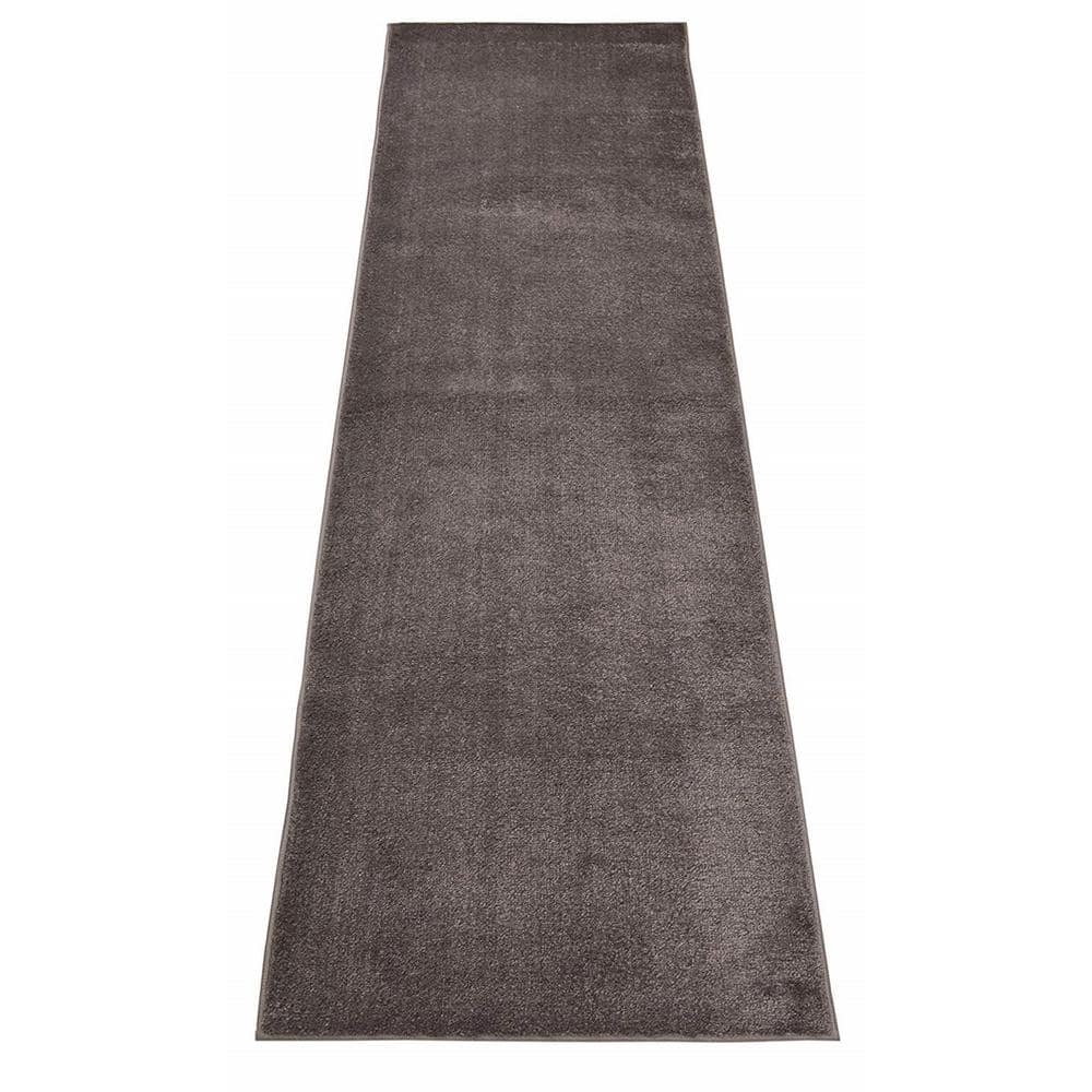 RugStylesOnline Euro Solid Grey 32 in. Width x Your Choice Length ...