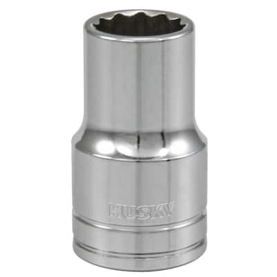 Husky 1/2 in. Drive 1 in. 12-Point SAE Standard Socket-H2D12P1 - The ...