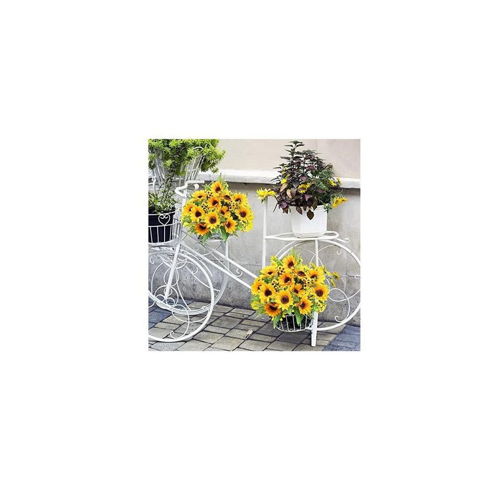 Sunflower Bouquets 17.7 in. Yellow Artificial Wildflower 2-Bunches for ...