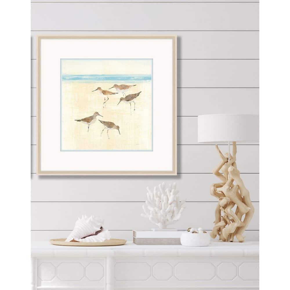 Melissa Van Hise Sandpipers Square II Framed Giclee Art Print 22 in. x ...