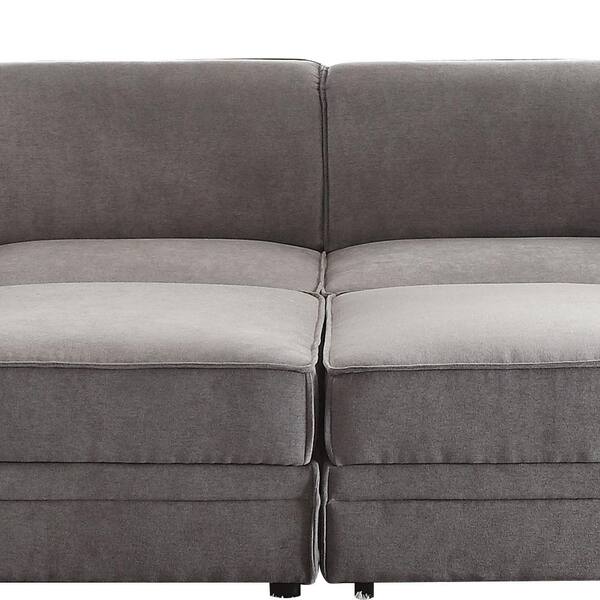 Acme Furniture Bois Gray Velvet Velvet Square Accent Ottoman Acme Furniture Bois Gray Velvet Velvet Square Accent Ottoman