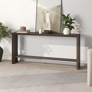 Meyer&Cross Osman 55 in. Antiqued Gray Oak Rectangle MDF Top Console ...