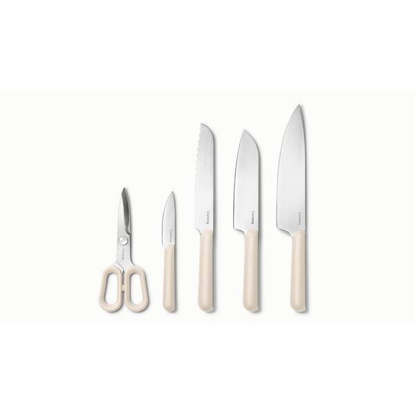 CARAWAY HOME 14 Piece Steel German Knife and Utensil Set in Cream KW ...