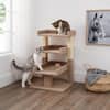 HOMESTOCK Beige Cat Tree for Large Cats, Cat Activity with Scratching ...