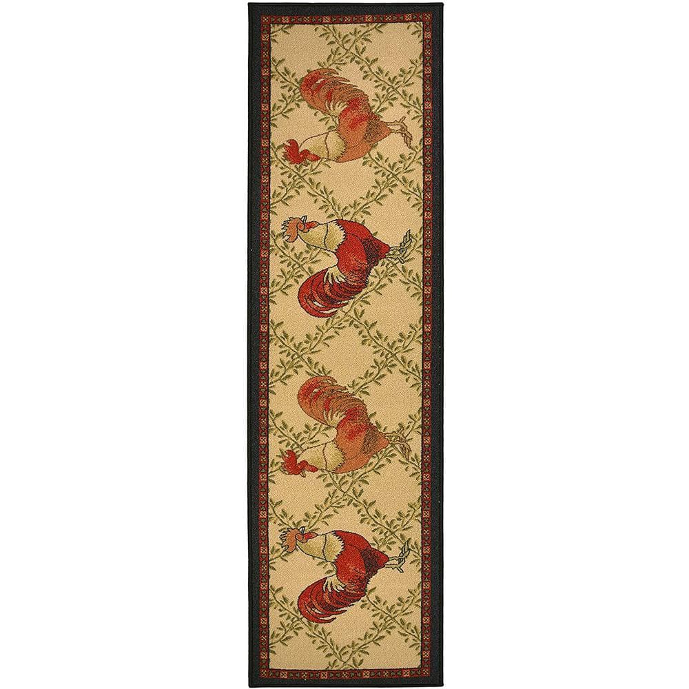 RugStylesOnline Kitchen Rooster French Country Beige Multicolor 2 ...