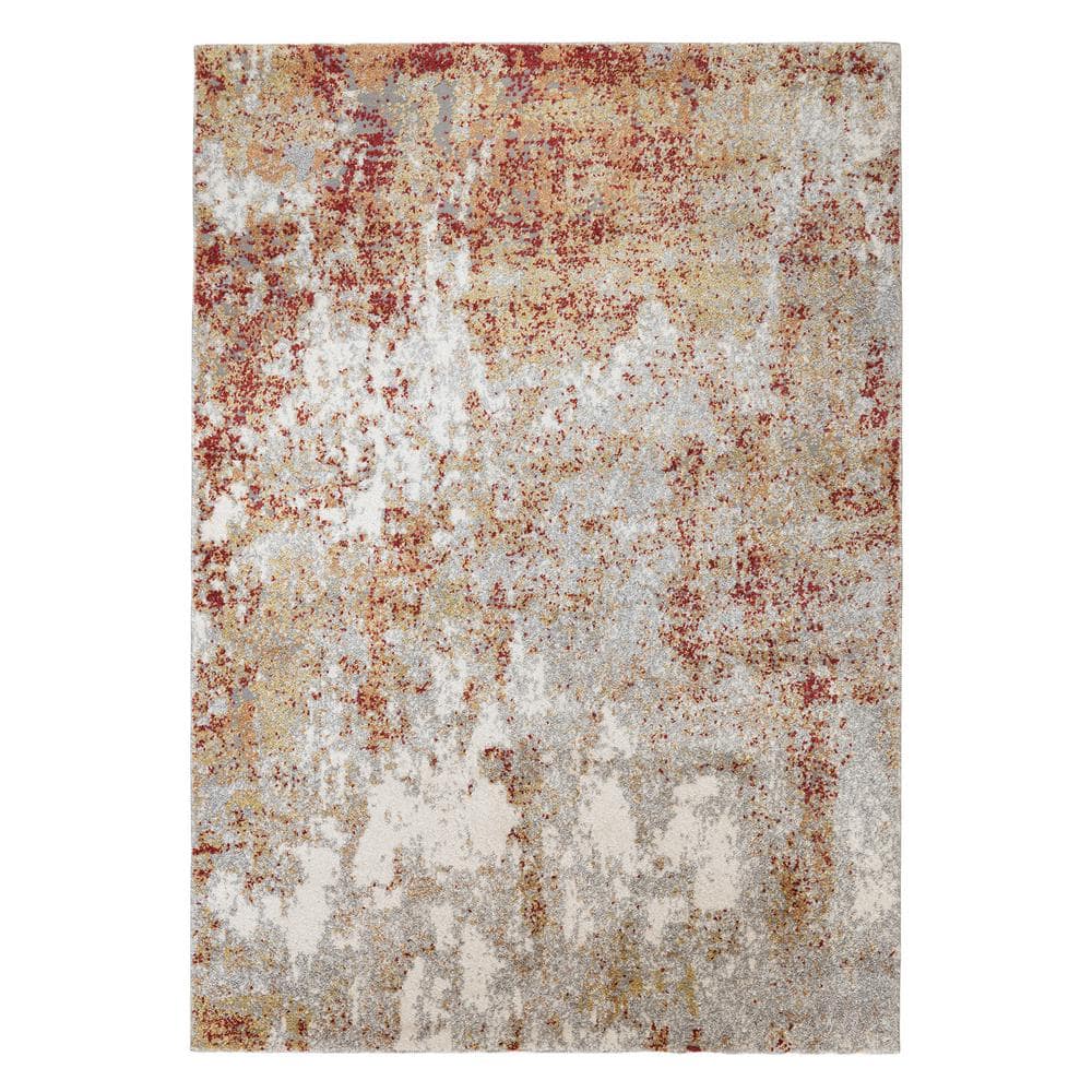 Amer Rugs Yasmin 9 x 12 Red/Cream Abstract Pattern Area Rug for High ...