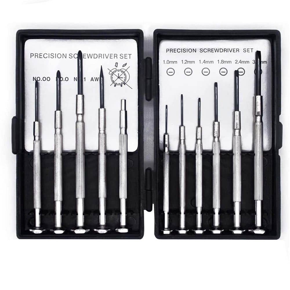 Yichuhaoxi Precision Mini Screwdriver Set 3.1 in. Shank 11 Bit Black ...