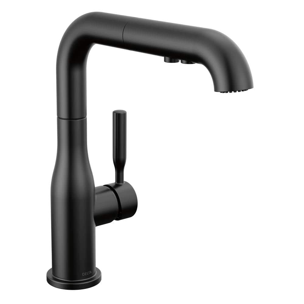 Delta Almari Single Handle Pull Out Sprayer Kitchen Faucet Deckplate ...