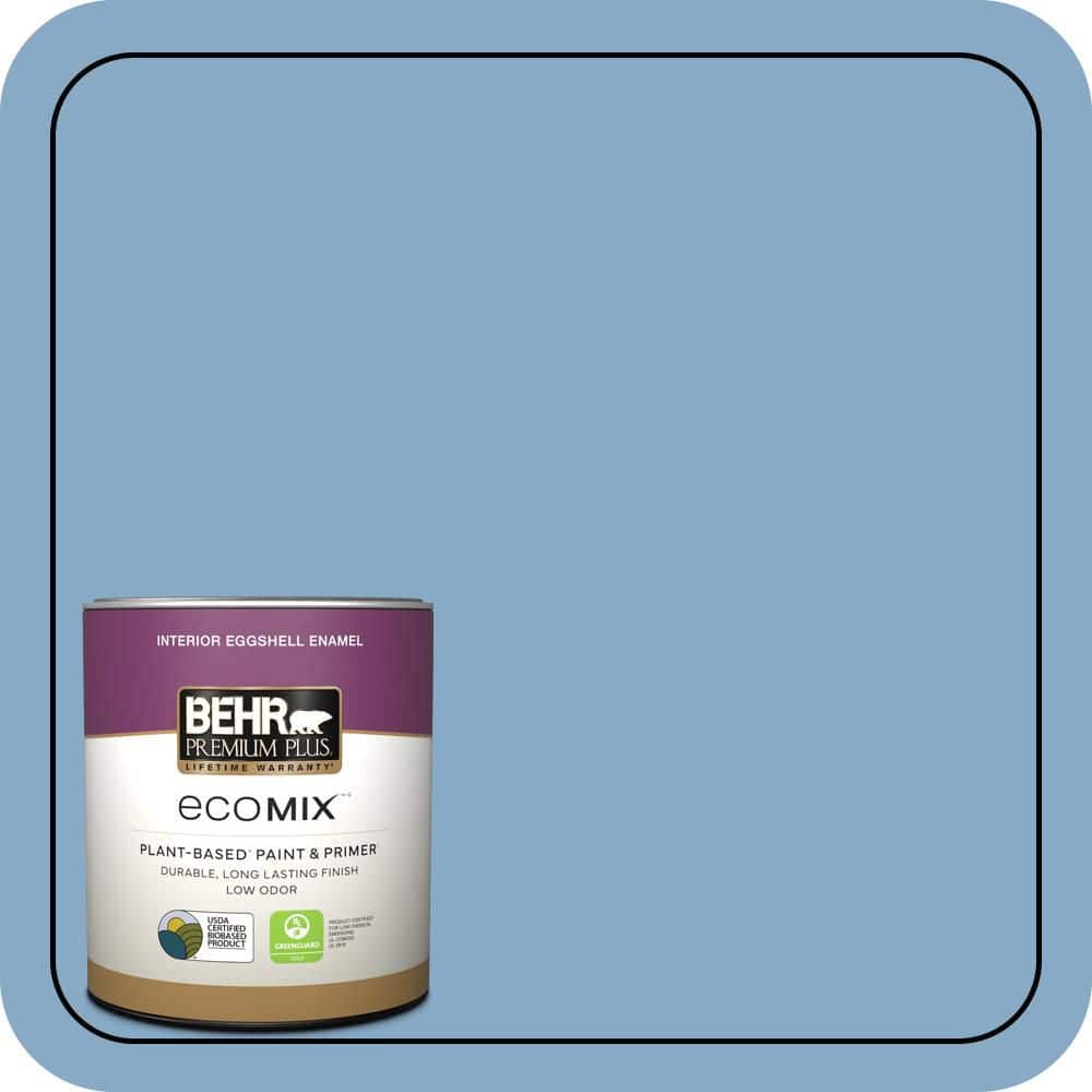 BEHR PREMIUM PLUS 1 qt. #570D-4 Colorado Springs Eggshell Enamel EcoMix ...
