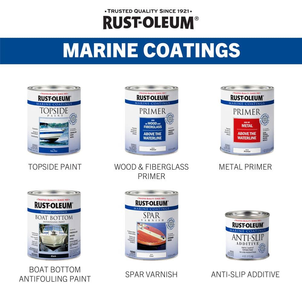 Rust-Oleum Marine 1 qt. Gloss Deep Green Topside Paint (4-Pack) 207007 ...