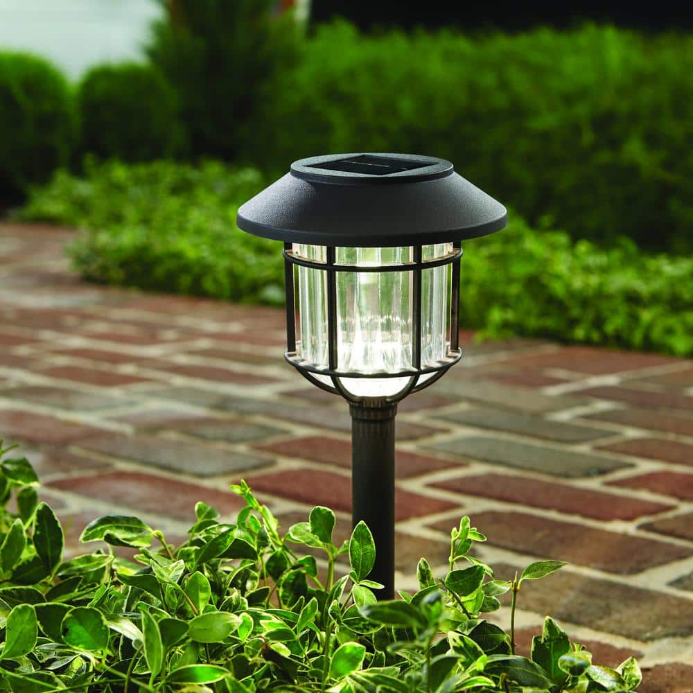 Hampton Bay 8 Lumens Solar Bronze LED Path Light NXT-2395-S - The Home ...