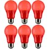 Sunlite 22-Watt Equivalent A19 LED Red Light Bulbs Medium E26 Base in ...