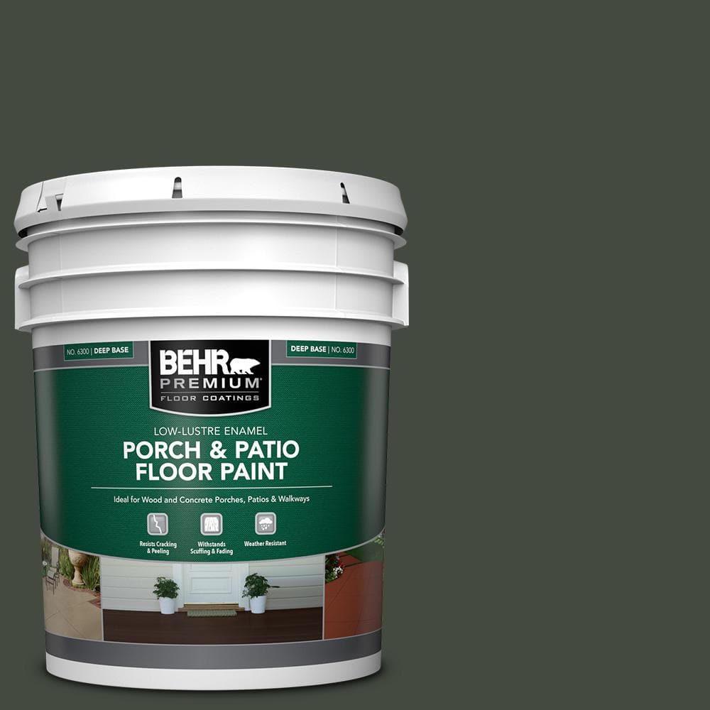 BEHR PREMIUM 5 gal. #BXC-12 Deep Forest Low-Lustre Enamel Interior ...