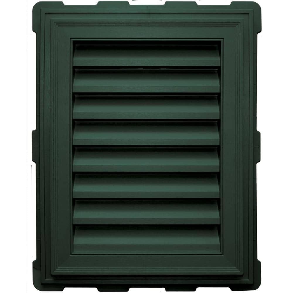 Builders Edge 18 in in. x 24 in in. Rectangular Green Plastic Built-in ...