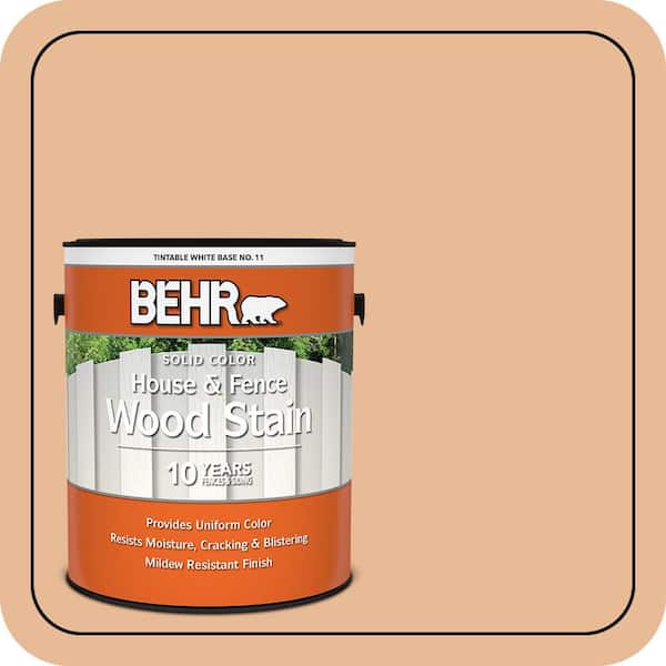 BEHR 1 gal. #280C-3 Fresh Praline Solid Color House and Fence Exterior ...