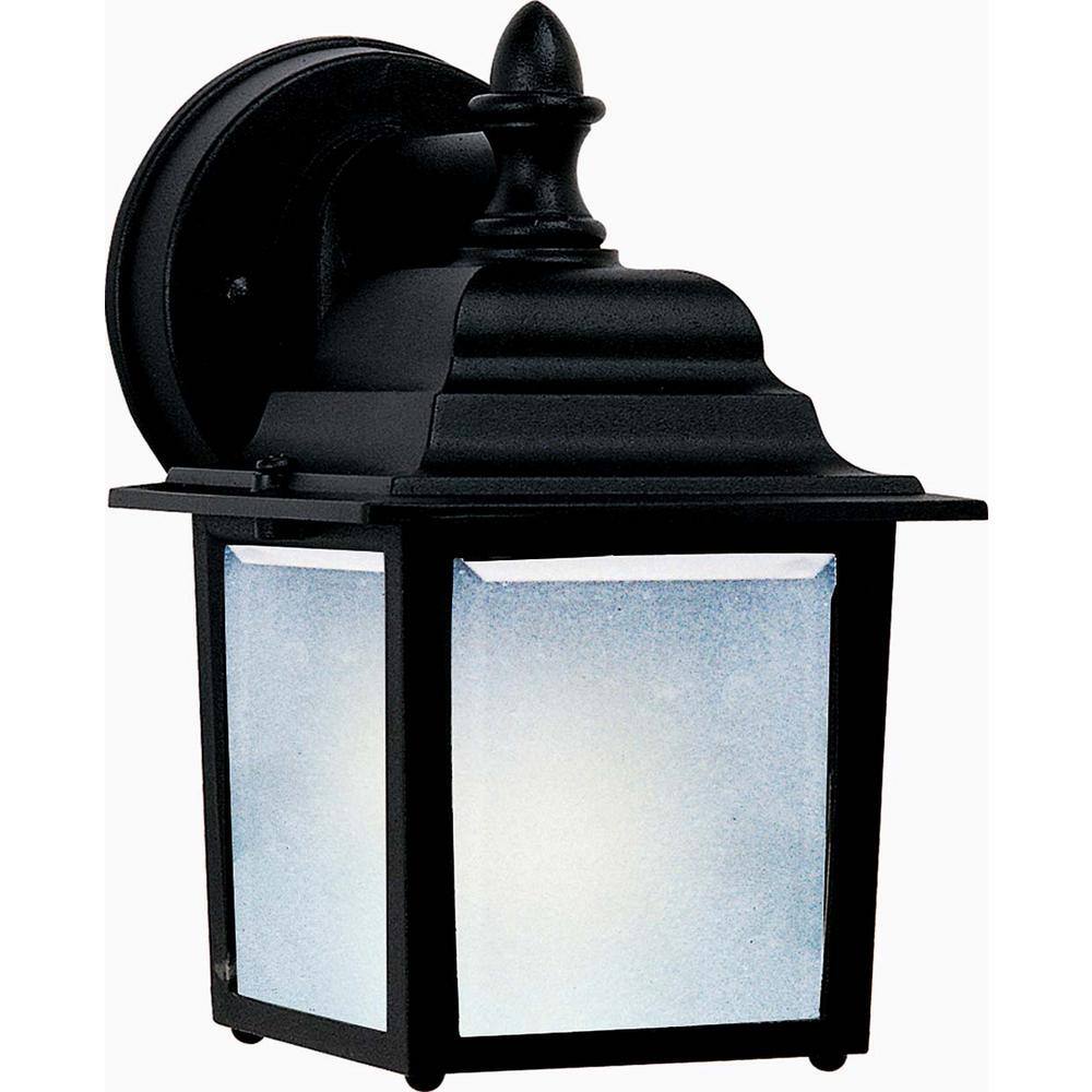 Maxim Lighting Side Door 5.5 in. W 1-Light Black Outdoor Wall Lantern ...