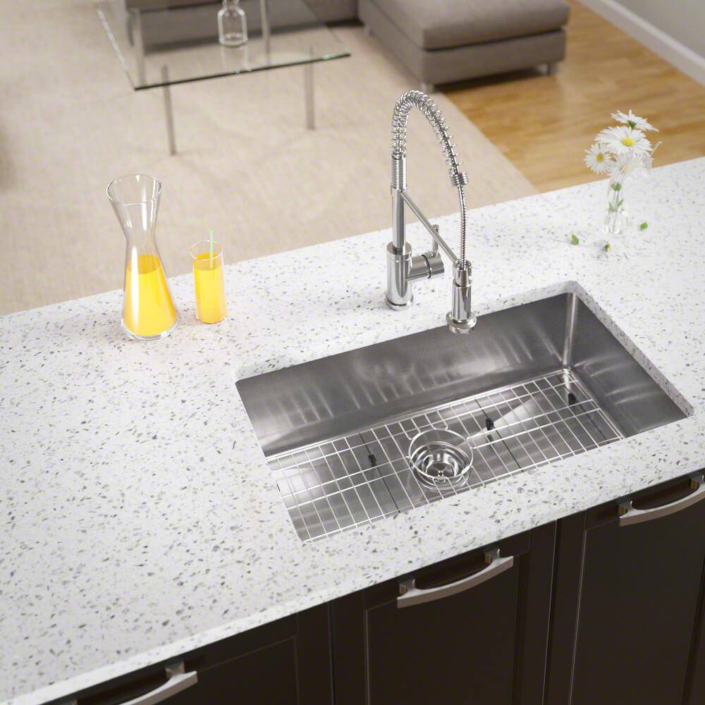 MR Direct Stainless Steel 31-1/4 in. Single Bowl Undermount Kitchen ...