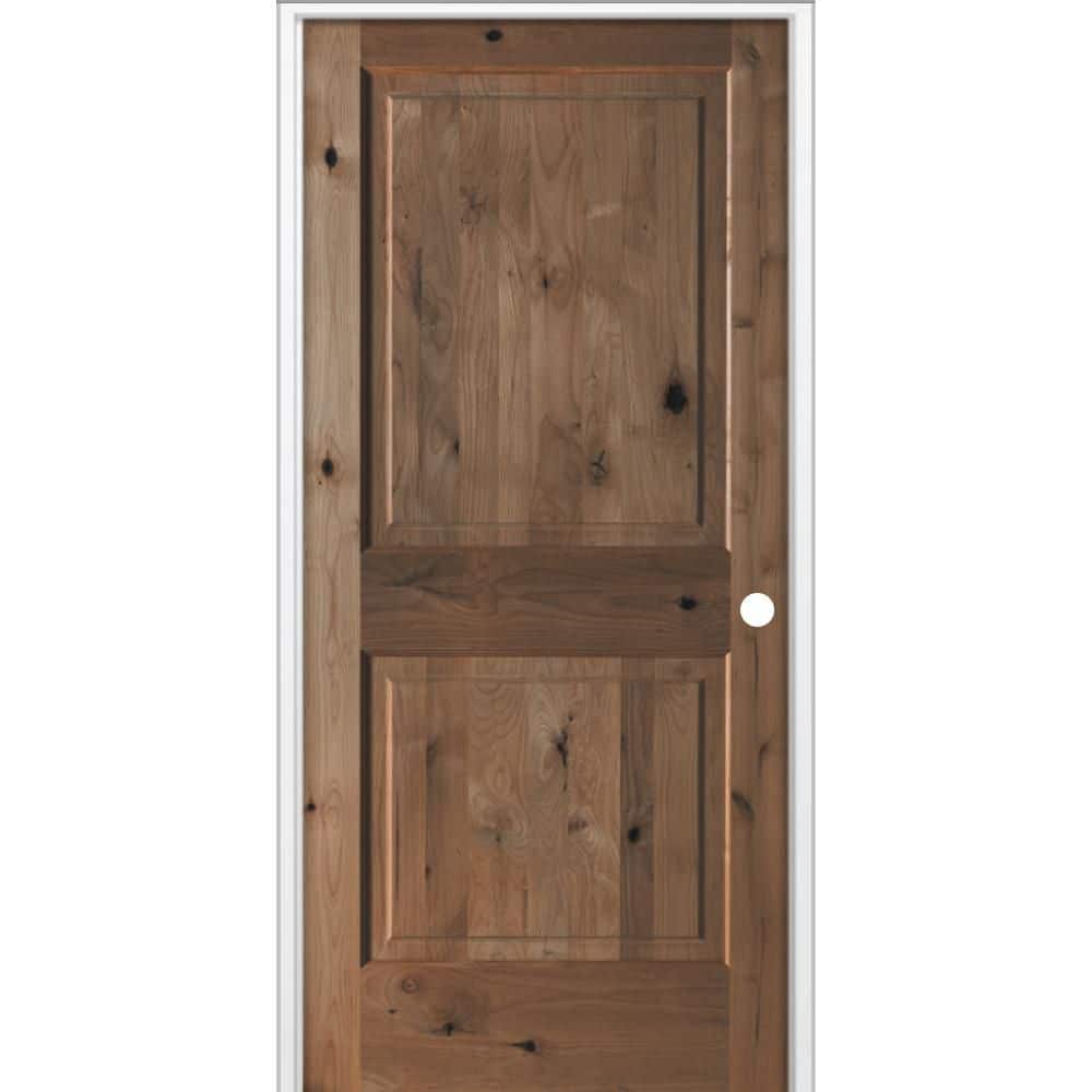 Reviews for Krosswood Doors 36 in. x 80 in. Rustic Knotty Alder 2 Panel ...
