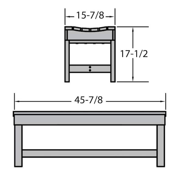 Two Person Standard Bench Dimension