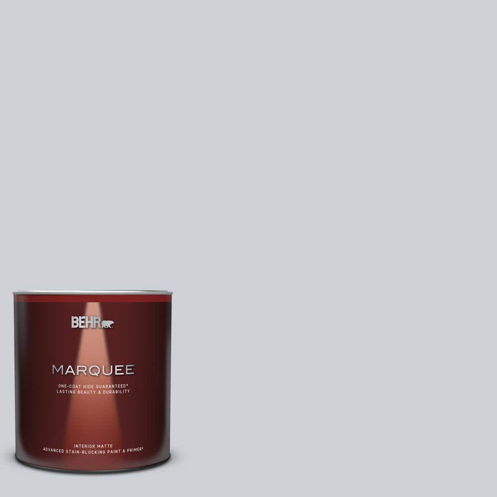 BEHR MARQUEE 1 Qt. #MQ3-61 Moonlit Snow One-Coat Hide Matte Interior ...