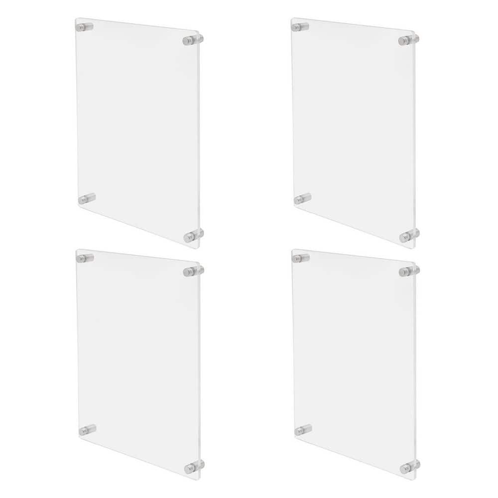 YIYIBYUS 8 in. x 10 in. Clear Acrylic Wall Mounted Picture Frame (Set ...