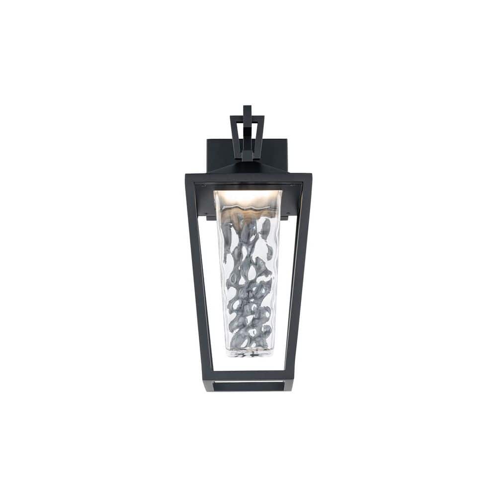 WAC Lighting Manchester 16 in. Black Indoor/Outdoor Hardwired Wall ...