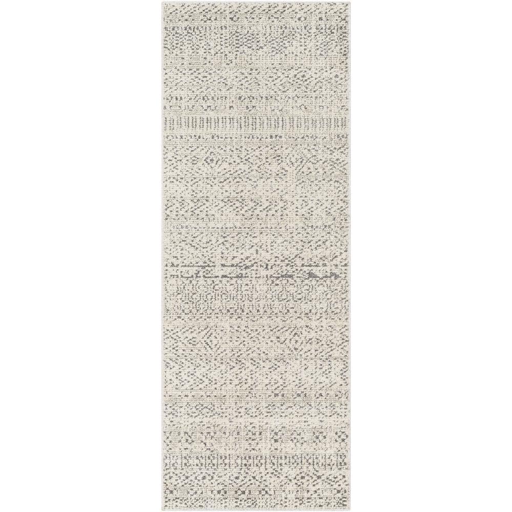 Livabliss La Boheme Ivory Distressed 3 ft. x 7 ft. Indoor Runner Area ...