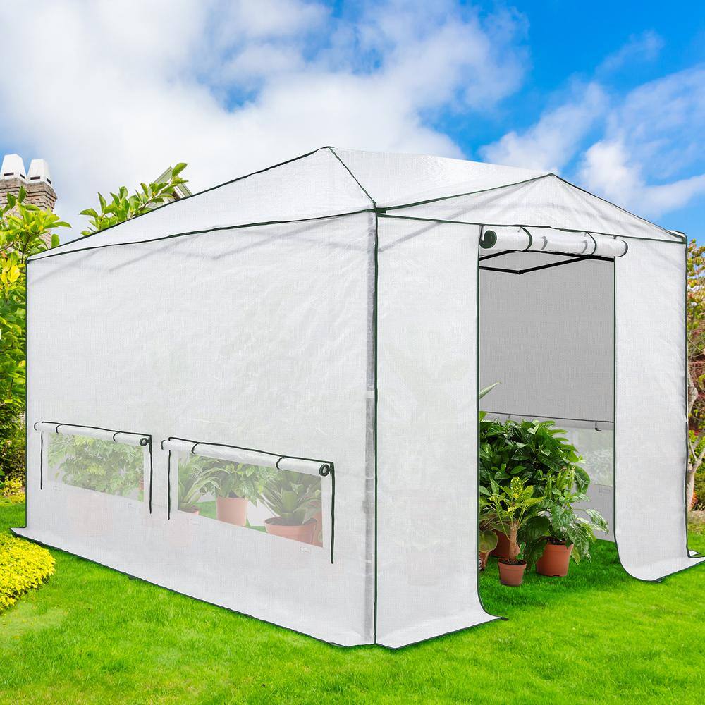 EAGLE PEAK 72 in. W x 96 in. D Portable Pop-Up Walk-In Greenhouse ...