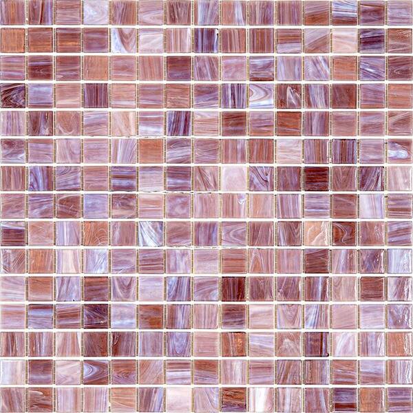 Apollo Tile Celestial 4" x 6" Glossy Old Rose Red Glass Mosaic Uniform ...