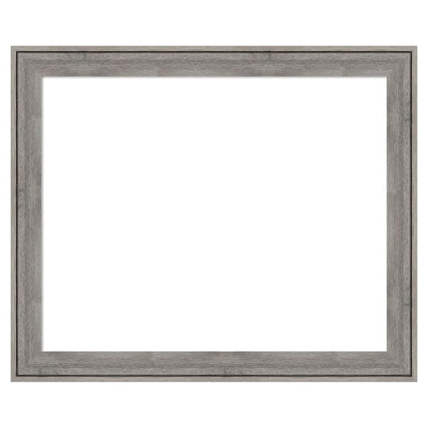 Amanti Art Regis Barnwood Grey 35 in. x 29 in. Wood Framed Dry Erase ...