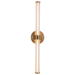 KUZCO Blade 24-in 1 Light 11-Watt Brushed Gold Integrated LED Vanity Light VL23524-BG - The Home ...
