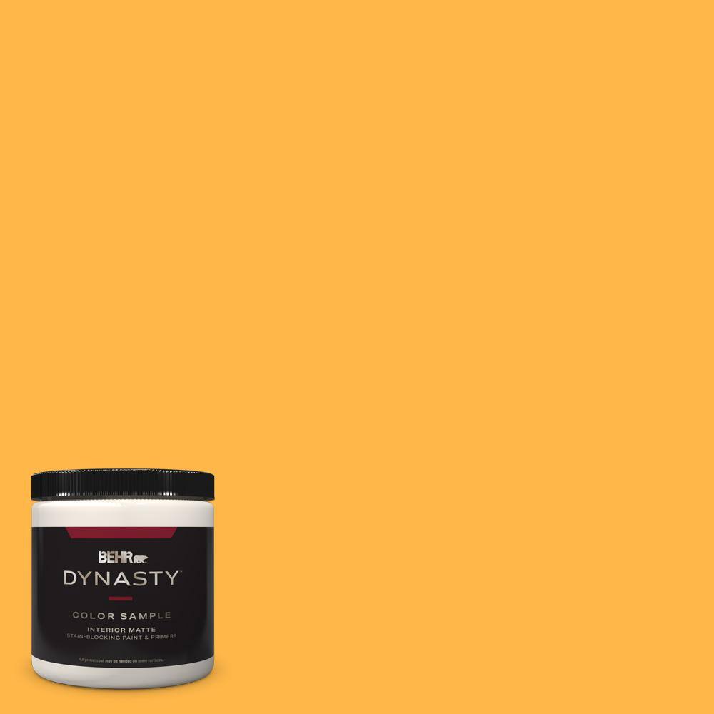 BEHR DYNASTY 8 oz. #300B-6 Glorious Gold Matte Stain-Blocking Interior ...