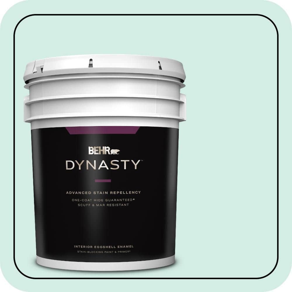 BEHR DYNASTY 5 gal. #490C-2 Adriatic Mist Eggshell Enamel Interior ...