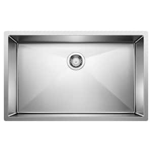 Blanco Precision Undermount Stainless Steel 29 in. x 18 in. 0-Hole 50/ ...