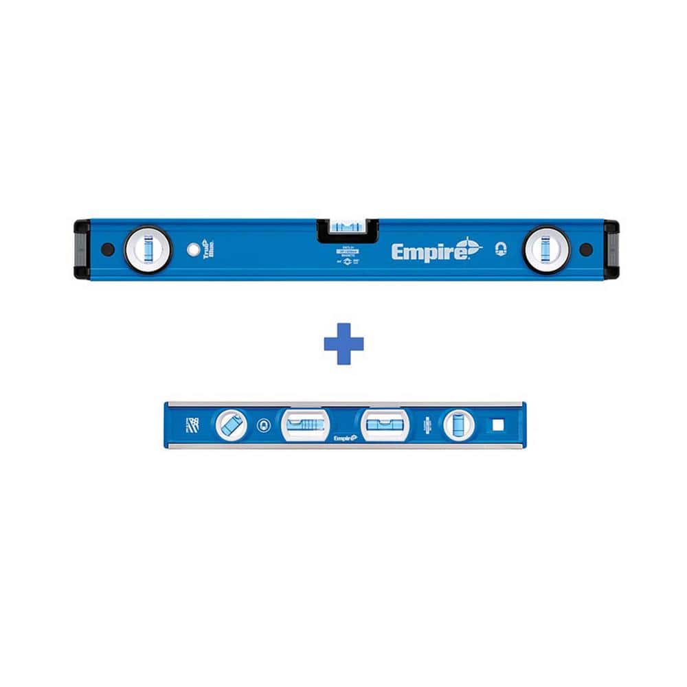 Empire 24 in. Magnetic Box Level with 12 in. Magnetic Level EM75.24 ...