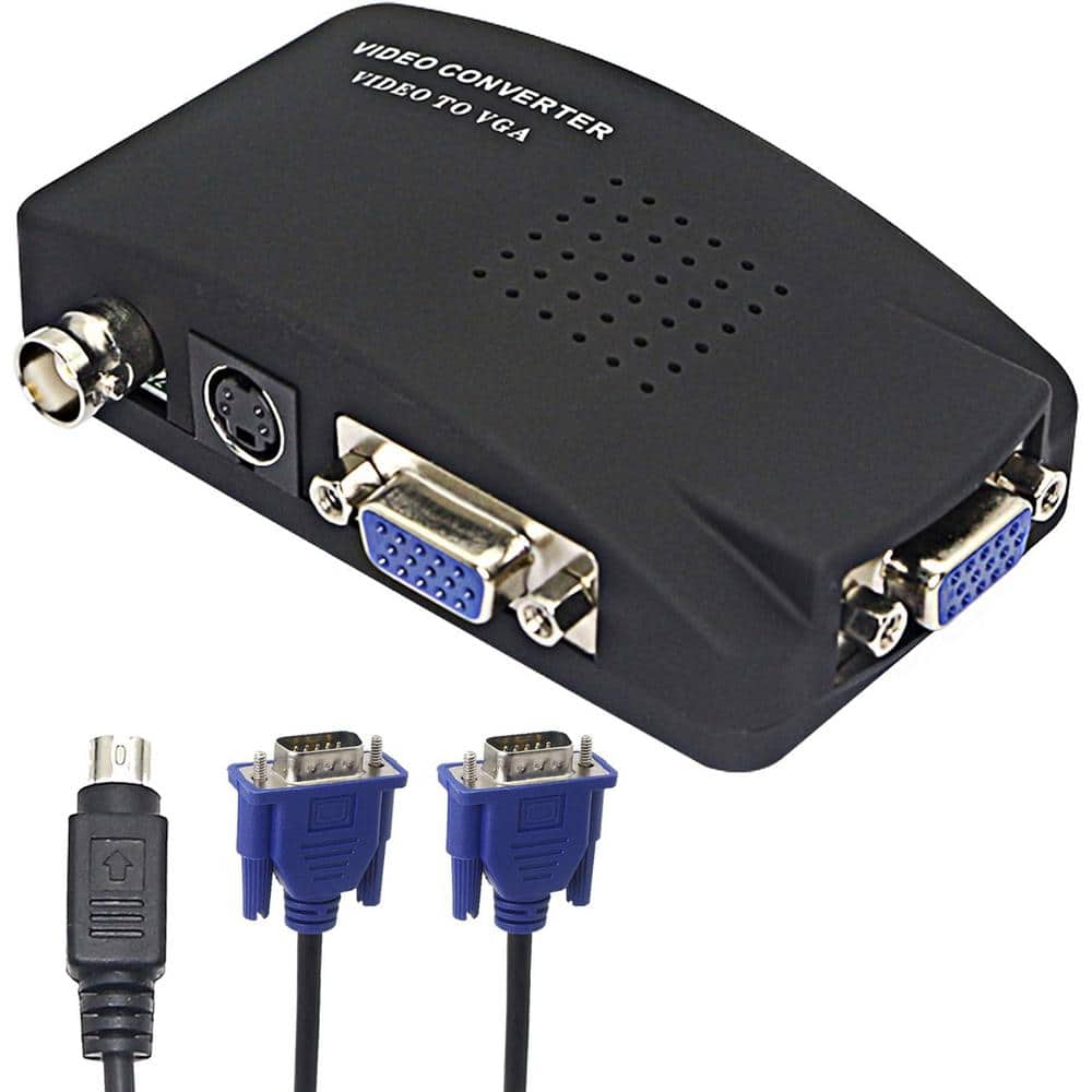 Lukyamzn BNC to VGA Video Converter, S-Video Input to VGA Output ...